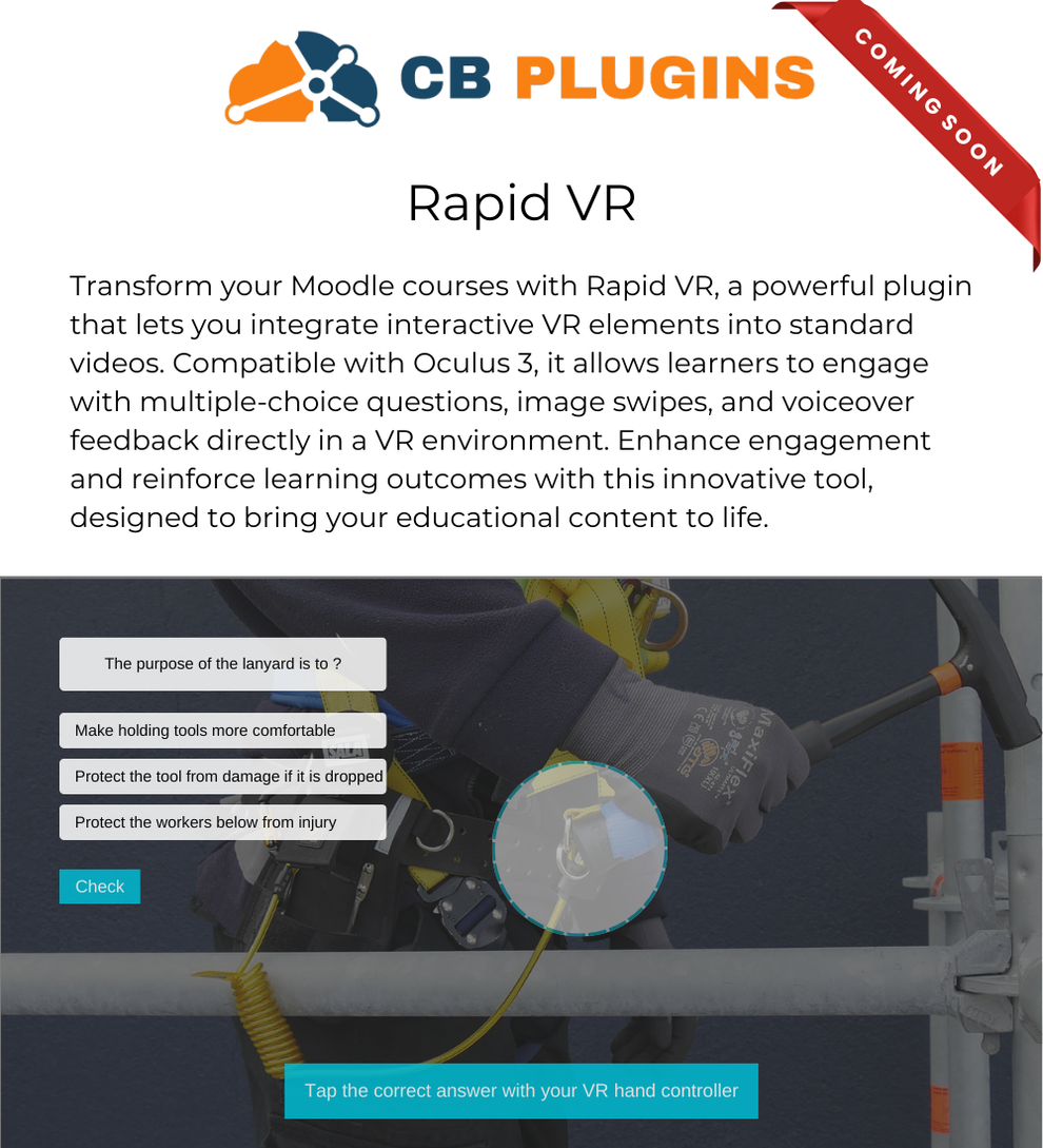 Rapid VR - Moodle Content Activity Plugin – CB Plugins
